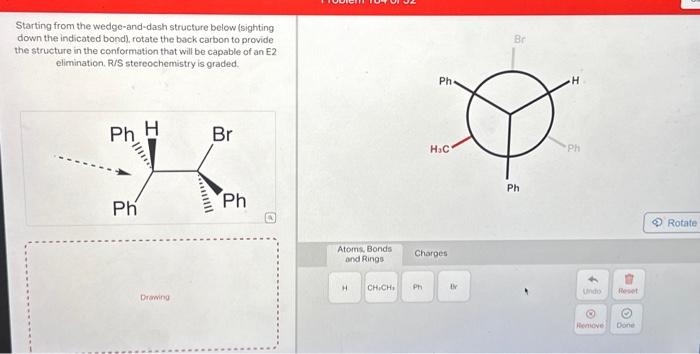 Solved Starting from the wedge-and-dash structure below | Chegg.com