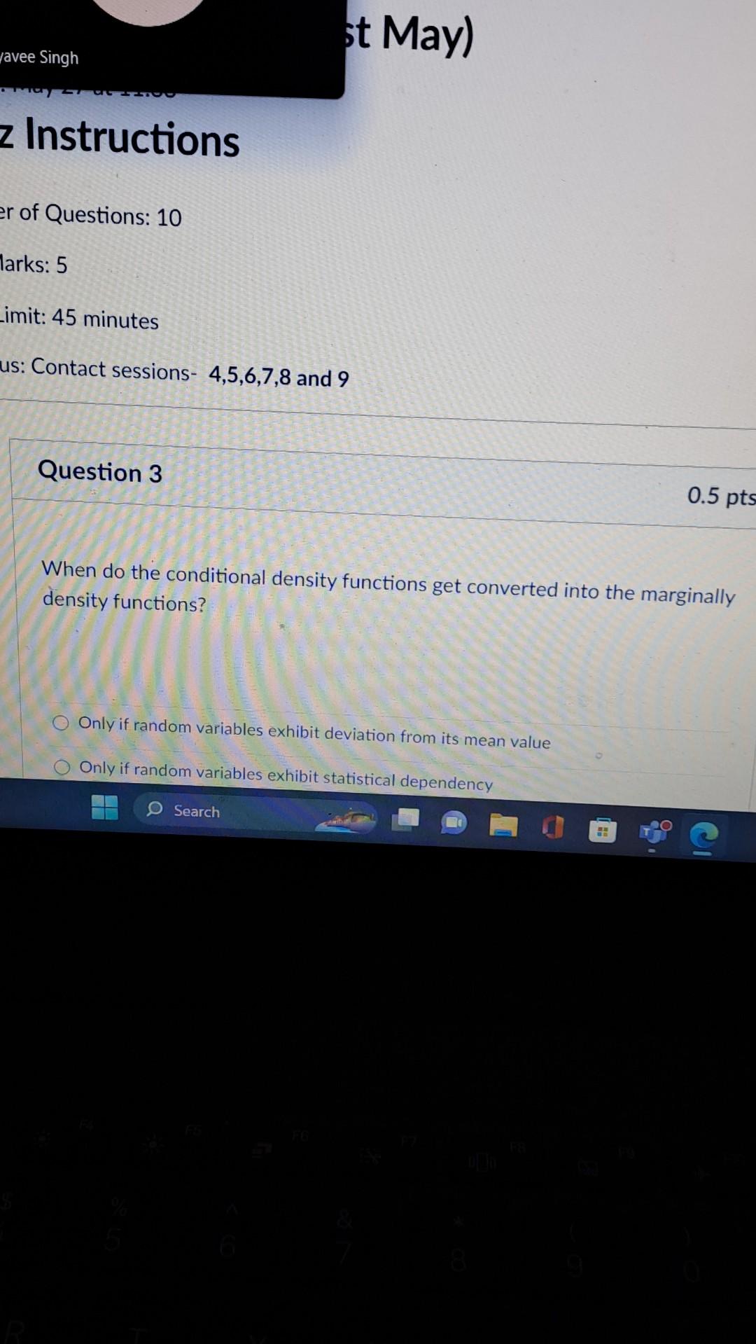 Solved When do the conditional density functions get | Chegg.com