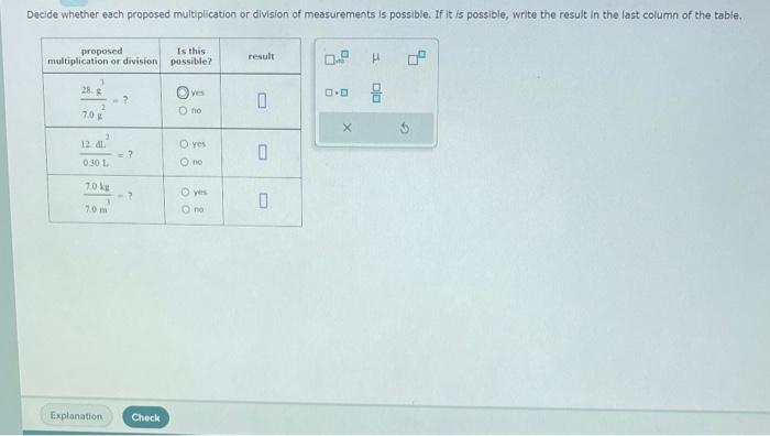 Solved Decide whether each proposed multiplication or | Chegg.com