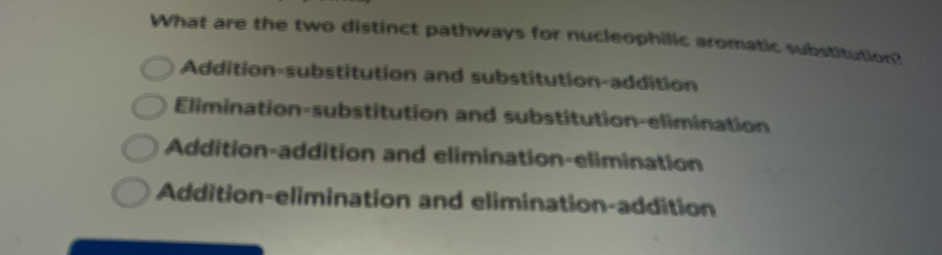 Solved What are the two distinct pathways for nucleophitic | Chegg.com