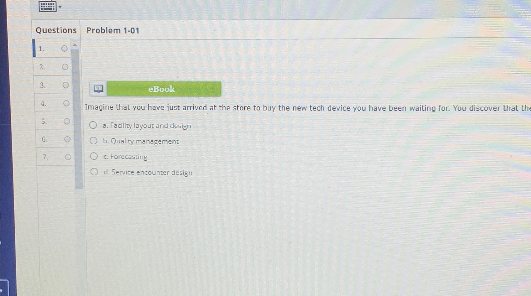 Solved Questions Problem 1-011.4.2.1.5.a. ﻿Facility layout | Chegg.com