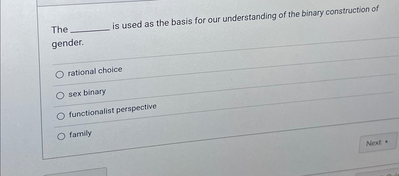 Solved The is used as the basis for our understanding of the | Chegg.com