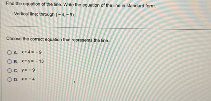 Solved Find the equation of the line. Write the equation of | Chegg.com
