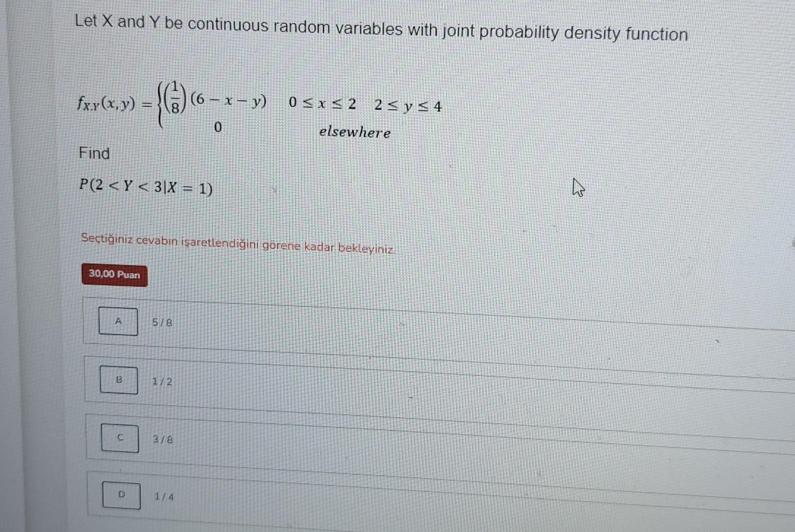 Solved Let X and Y be continuous random variables with joint | Chegg.com
