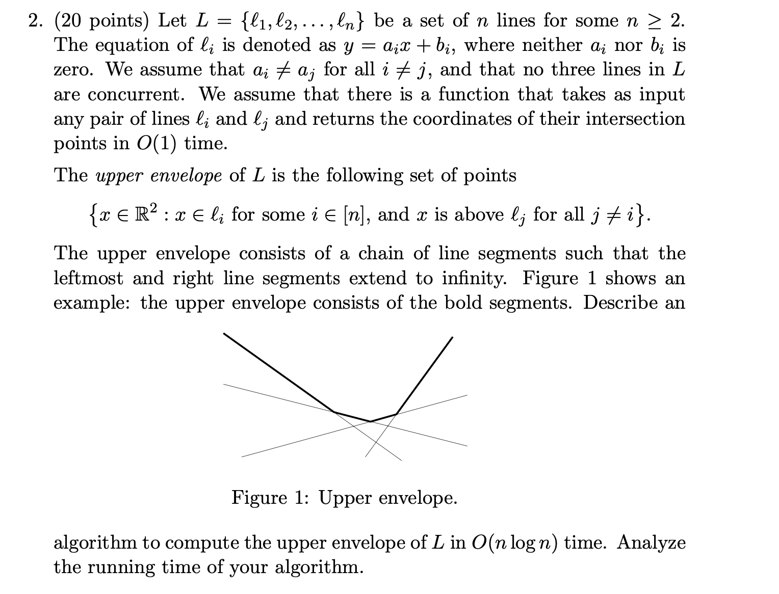 Solved (20 ﻿points) ﻿Let L={l1,l2,dots,ln} be ﻿a set of n | Chegg.com