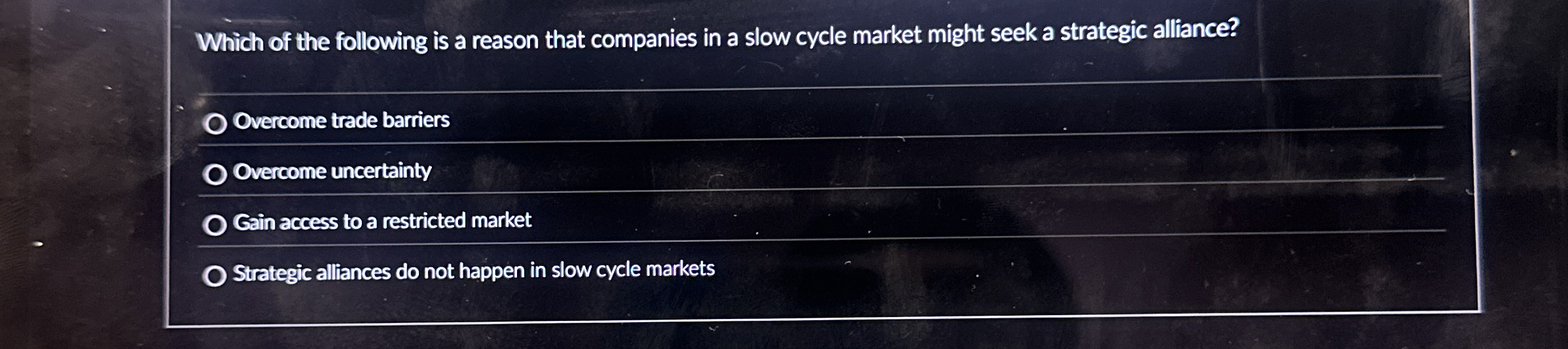 Solved Which of the following is a reason that companies in | Chegg.com
