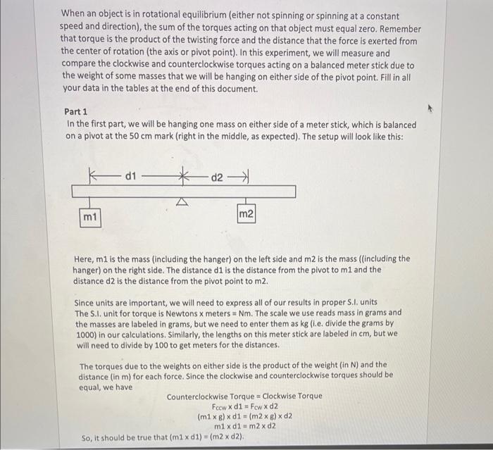 Sum of Torques Datasheet: Percent Difference between | Chegg.com