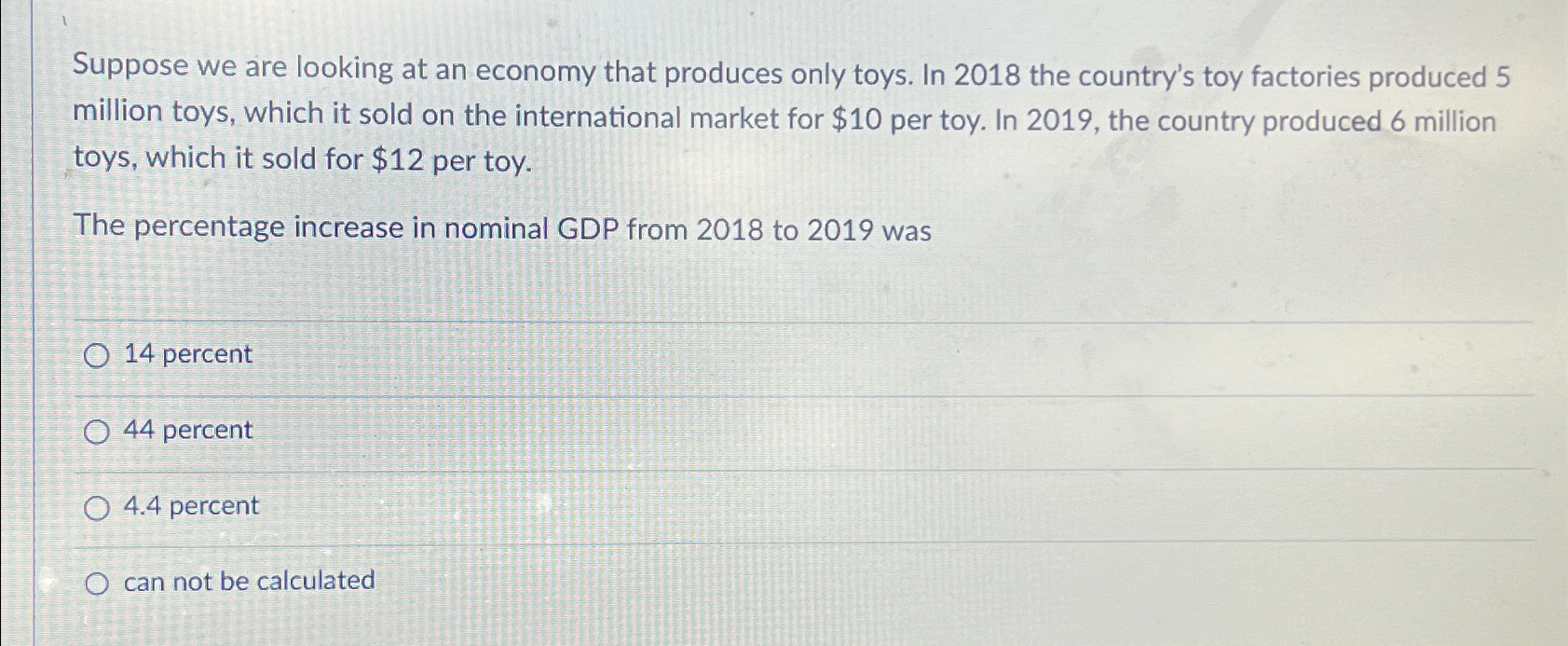 Solved Suppose we are looking at an economy that produces | Chegg.com