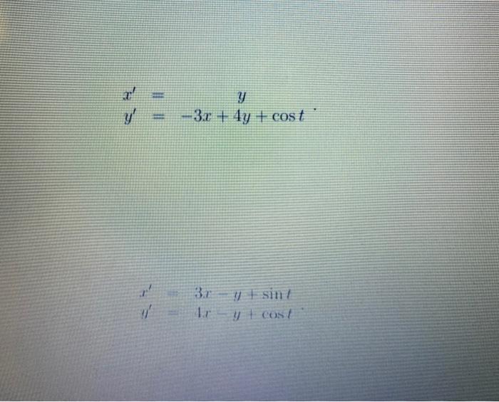 Solved find general solutions of the following systems using | Chegg.com