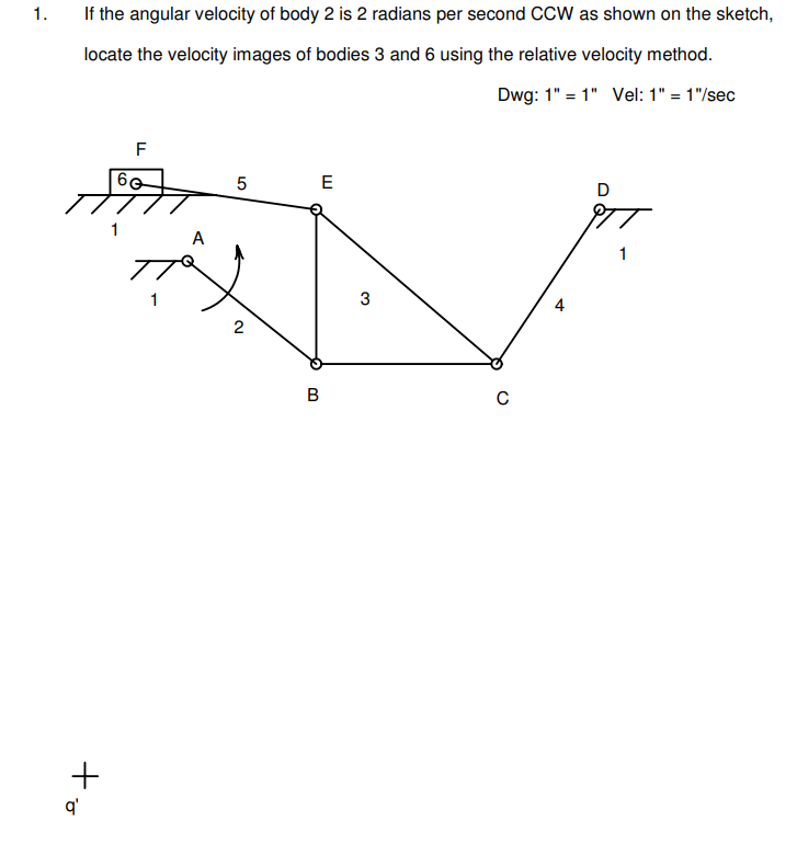 Solved If the angular velocity of body 2 ﻿is 2 ﻿radians per | Chegg.com