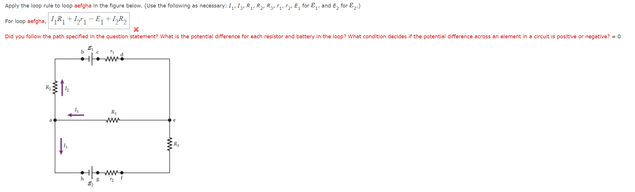Solved Apply The Loop Rule To Loop Aefgha In The Figure 8316