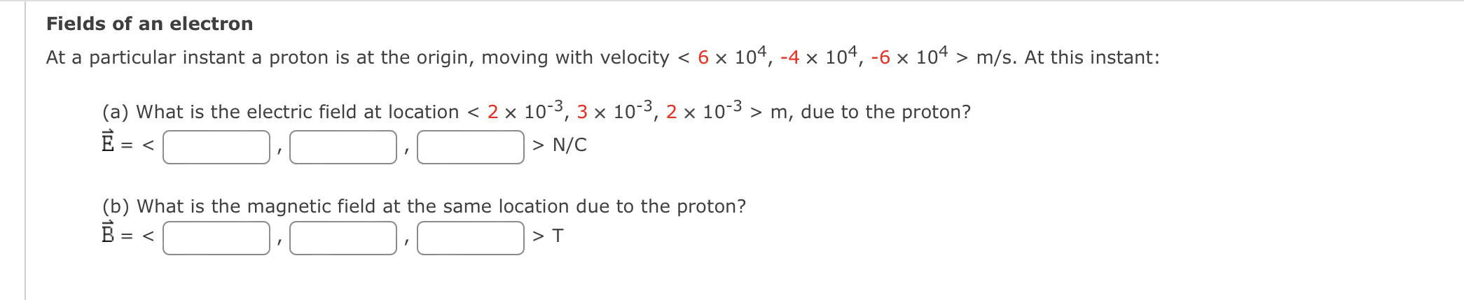 Solved Fields of an electronAt a particular instant a proton | Chegg.com