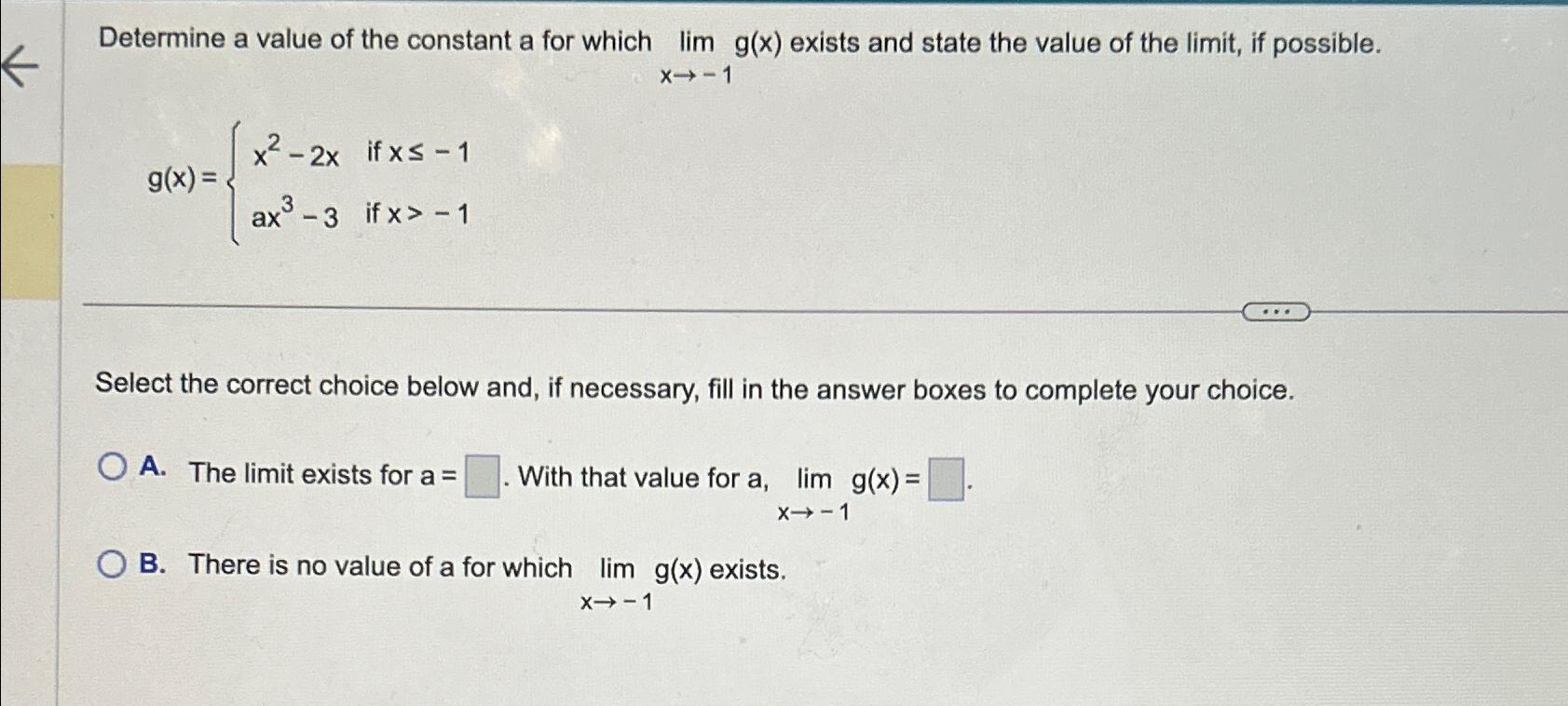 Solved Determine a value of the constant a for which | Chegg.com