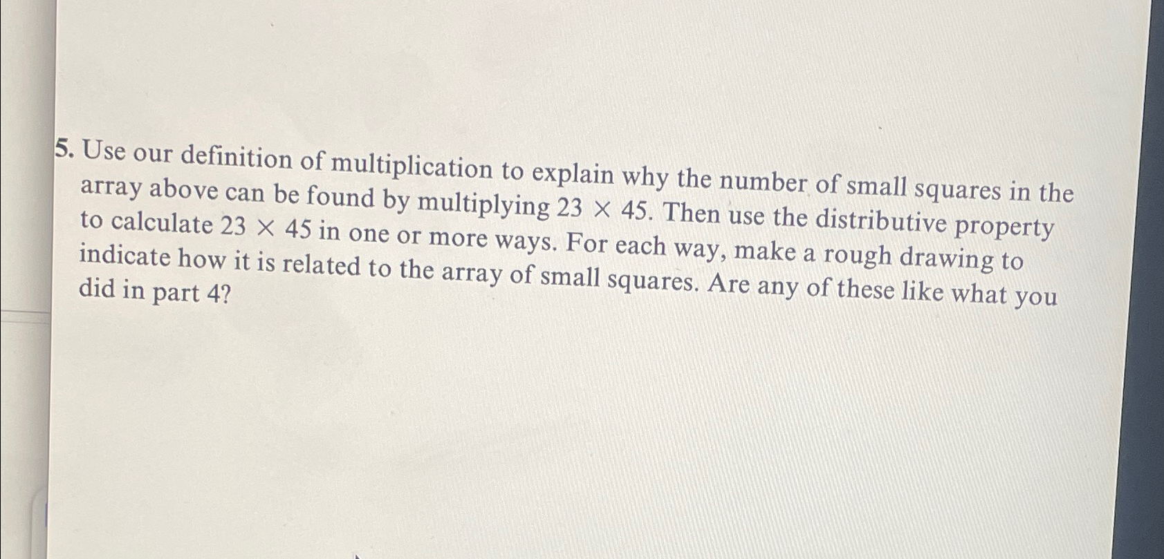 Solved Use our definition of multiplication to explain why | Chegg.com