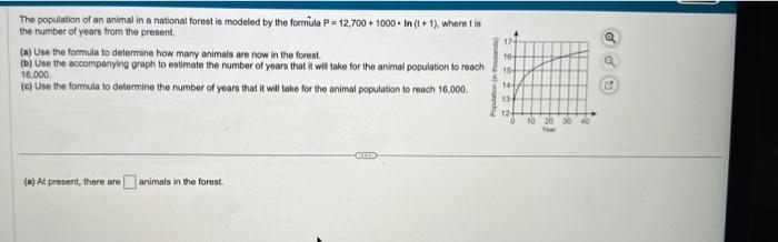 Solved The population of an animal in a national forost is | Chegg.com