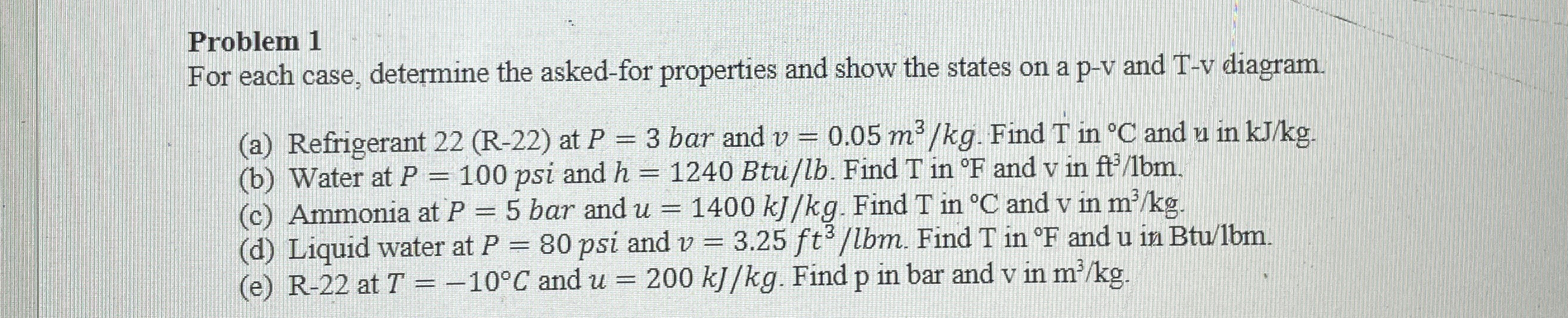 Solved Problem 1For each case, determine the asked-for | Chegg.com