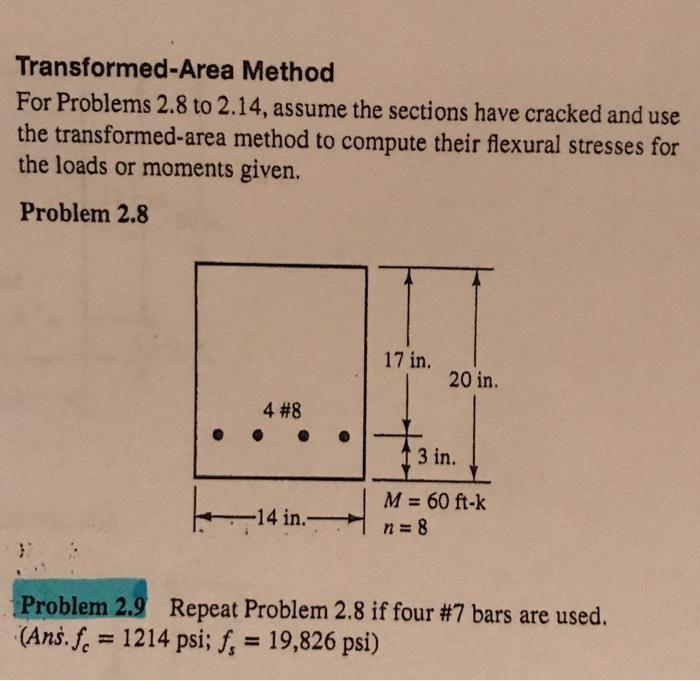 Solved Transformed-Area Method For Problems 2.8 to 2.14, | Chegg.com