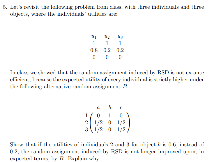 Solved Let's revisit the following problem from class, with | Chegg.com