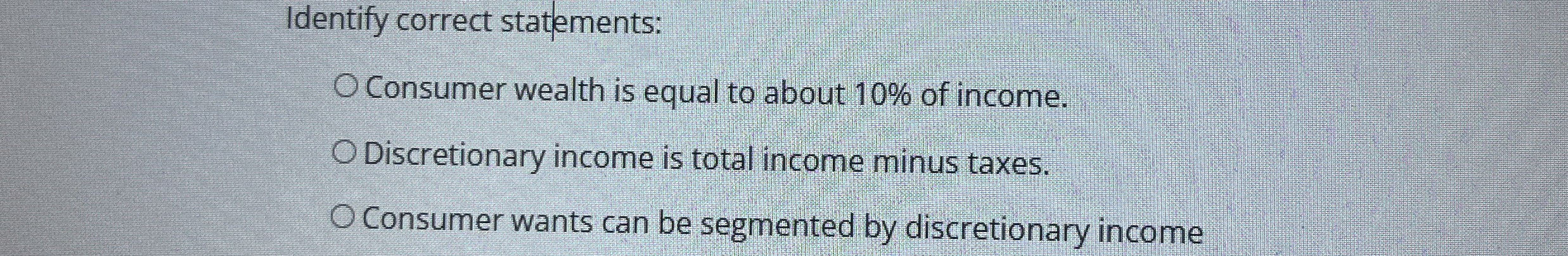 Solved Identify correct statements:Consumer wealth is equal | Chegg.com