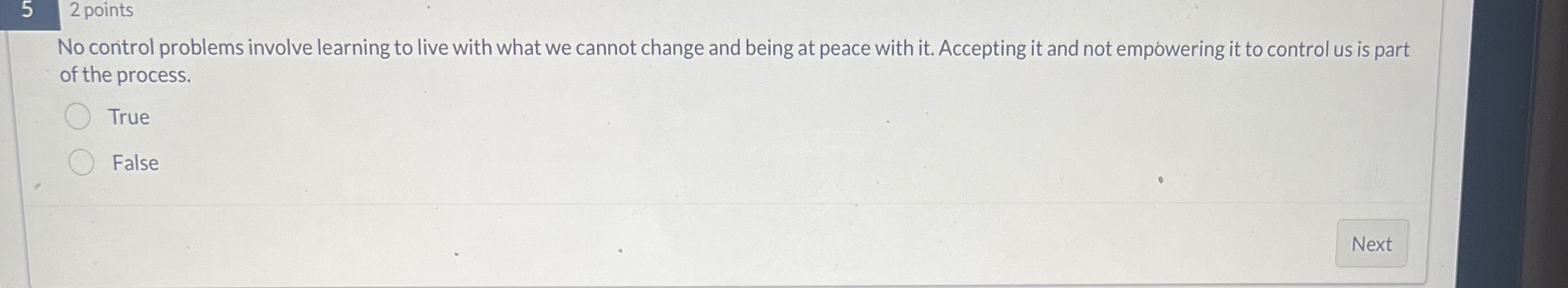 Solved No control problems involve learning to live with | Chegg.com