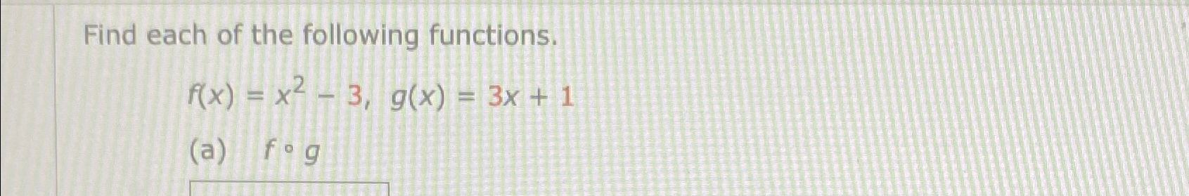 Solved Find each of the following | Chegg.com