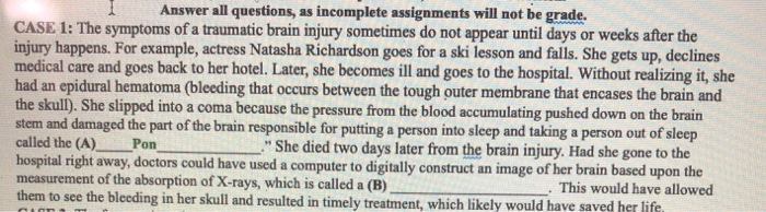 Solved Answer all questions, as incomplete assignments will | Chegg.com