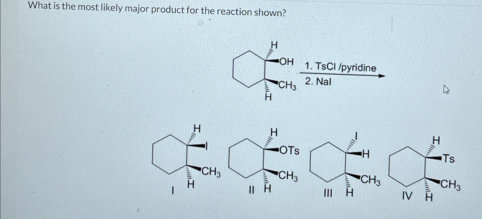 Solved What is the most likely major product for the | Chegg.com