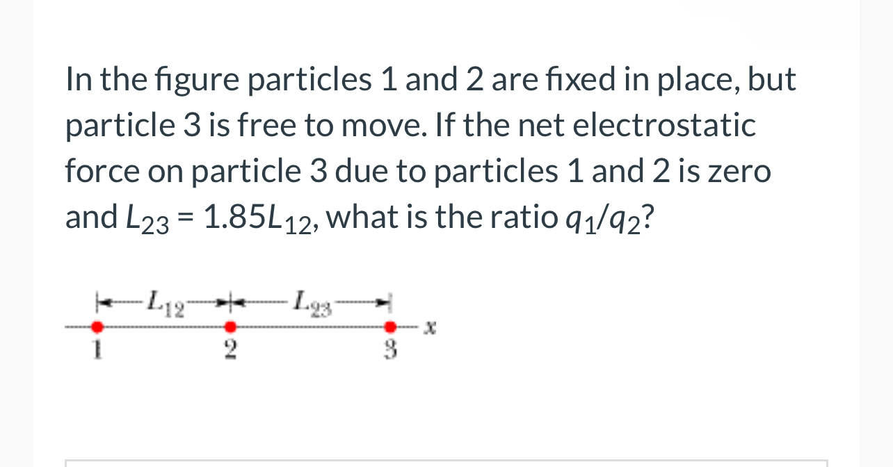 Solved In the figure particles 1 ﻿and 2 ﻿are fixed in place, | Chegg.com