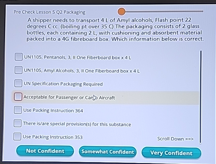 Pre Check Lesson 5 ﻿Q2 ﻿PackagingA shipper needs to | Chegg.com