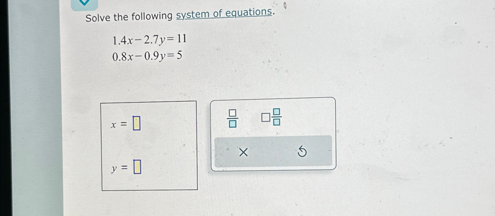 Solved Solve the following system of | Chegg.com