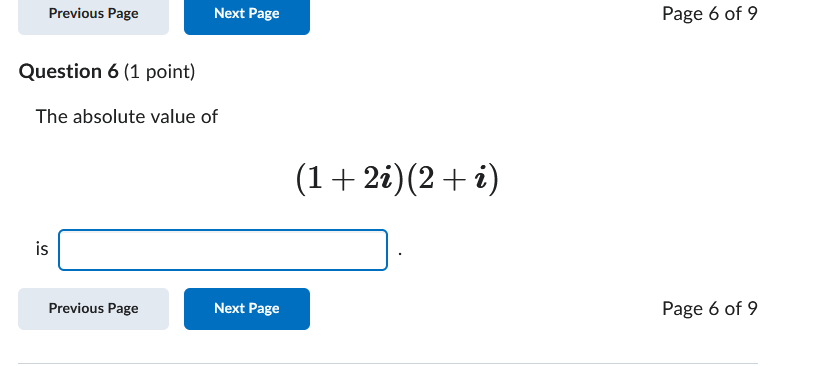 Solved Question 6 (1 ﻿point)The absolute value | Chegg.com
