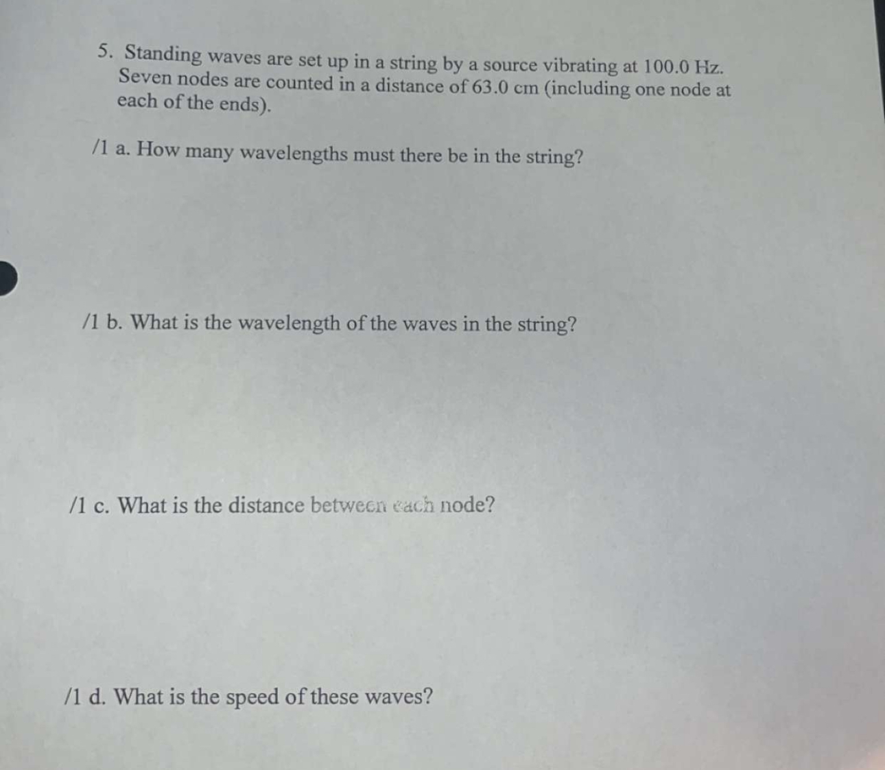 Solved Standing waves are set up in a string by a source | Chegg.com