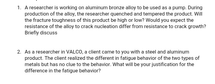 Volta Aluminum Company, known as Valco, is an | Chegg.com