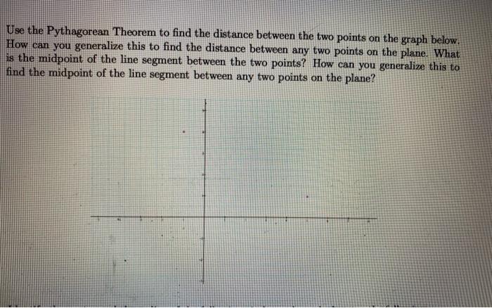 Solved Use the Pythagorean Theorem to find the distance | Chegg.com