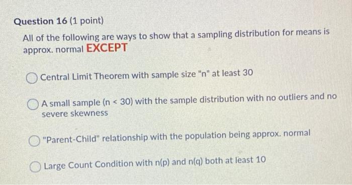 Solved Question 16 (1 point) All of the following are ways | Chegg.com