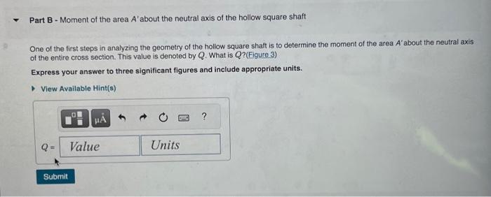 Solved Learning Goal: The two square cross sections shown | Chegg.com