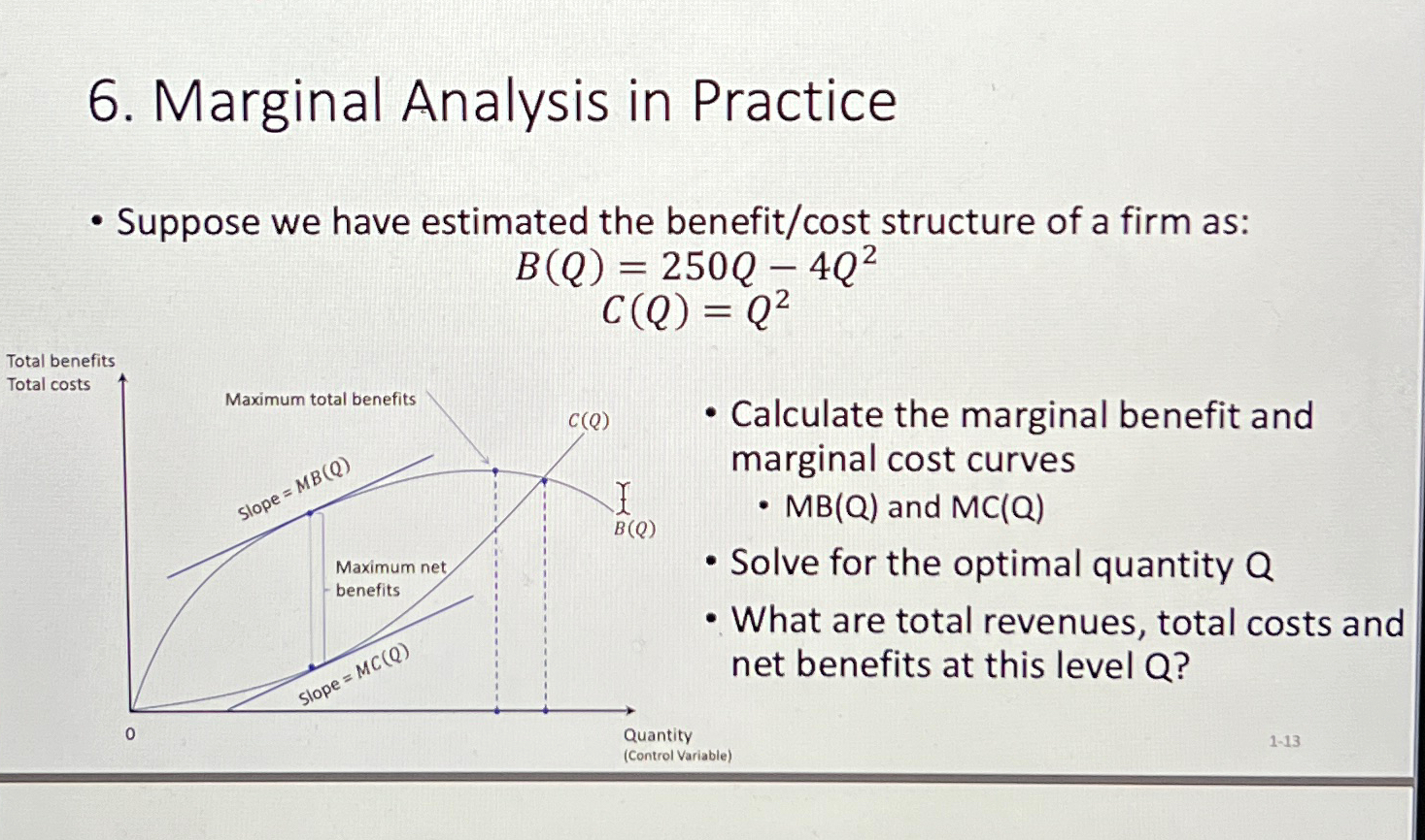 Solved Marginal Analysis in PracticeSuppose we have | Chegg.com