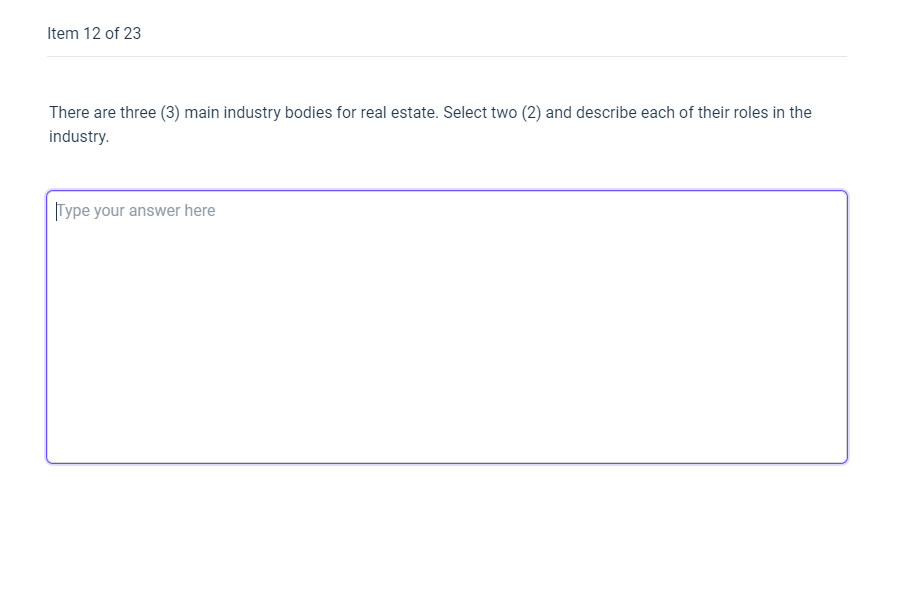 Solved There are three (3) ﻿main industry bodies for real | Chegg.com