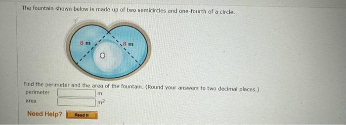 Solved (a)Find the area of each composite figure. All curves | Chegg.com