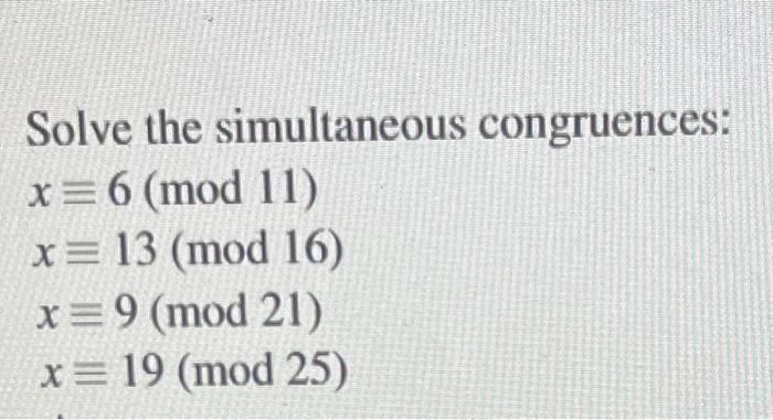 Solved Prove that ax≡b(modn) has a solution if and only if | Chegg.com