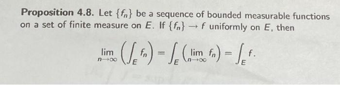 Solved Proposition 4.8. Let {fn} be a sequence of bounded | Chegg.com