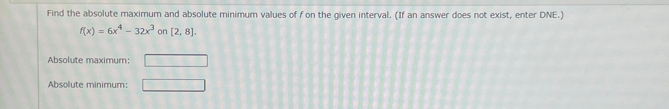 Solved Find The Absolute Maximum And Absolute Minimum Values 4344
