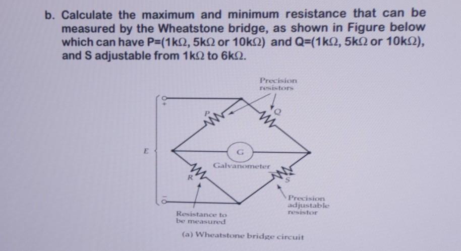 Solved b. Calculate the maximum and minimum resistance that | Chegg.com