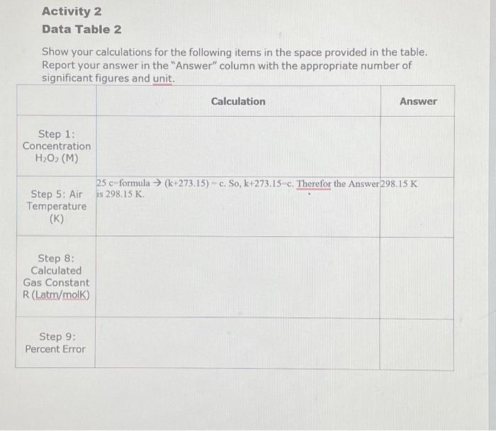 Solved ACTIVITY 2 1. Calculate the molarity of (mol/L) of 3% | Chegg.com Solved ACTIVITY 2 1. Calculate the molarity of (mol/L) of 3% | Chegg.com