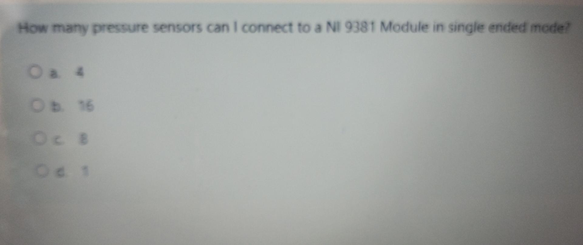 Solved How many pressure sensors can I connect to a NI 9381 | Chegg.com