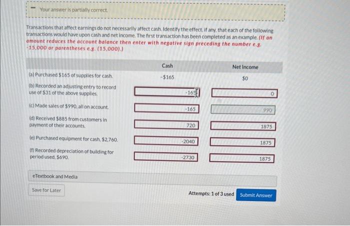 Solved Transactions that affect eamings do not necessarily | Chegg.com