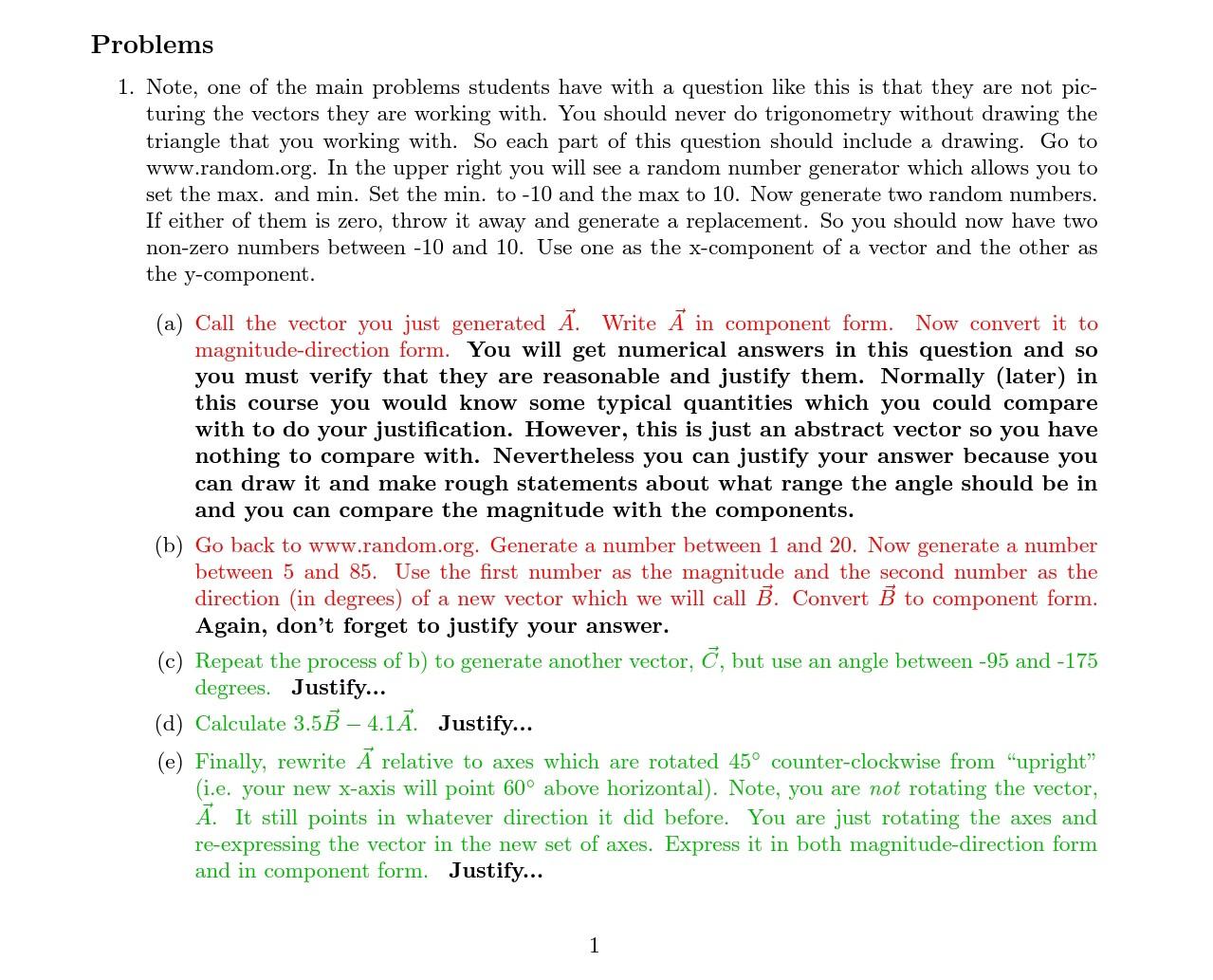 Solved roblems 1. Note, one of the main problems students | Chegg.com