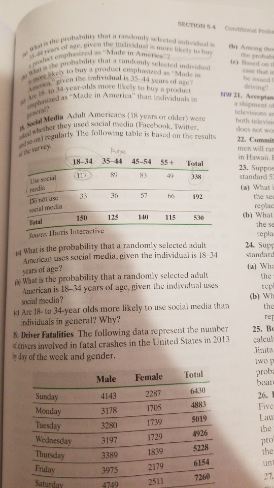Solved SECTION 5.4 Conditional Proba What is the probability | Chegg.com