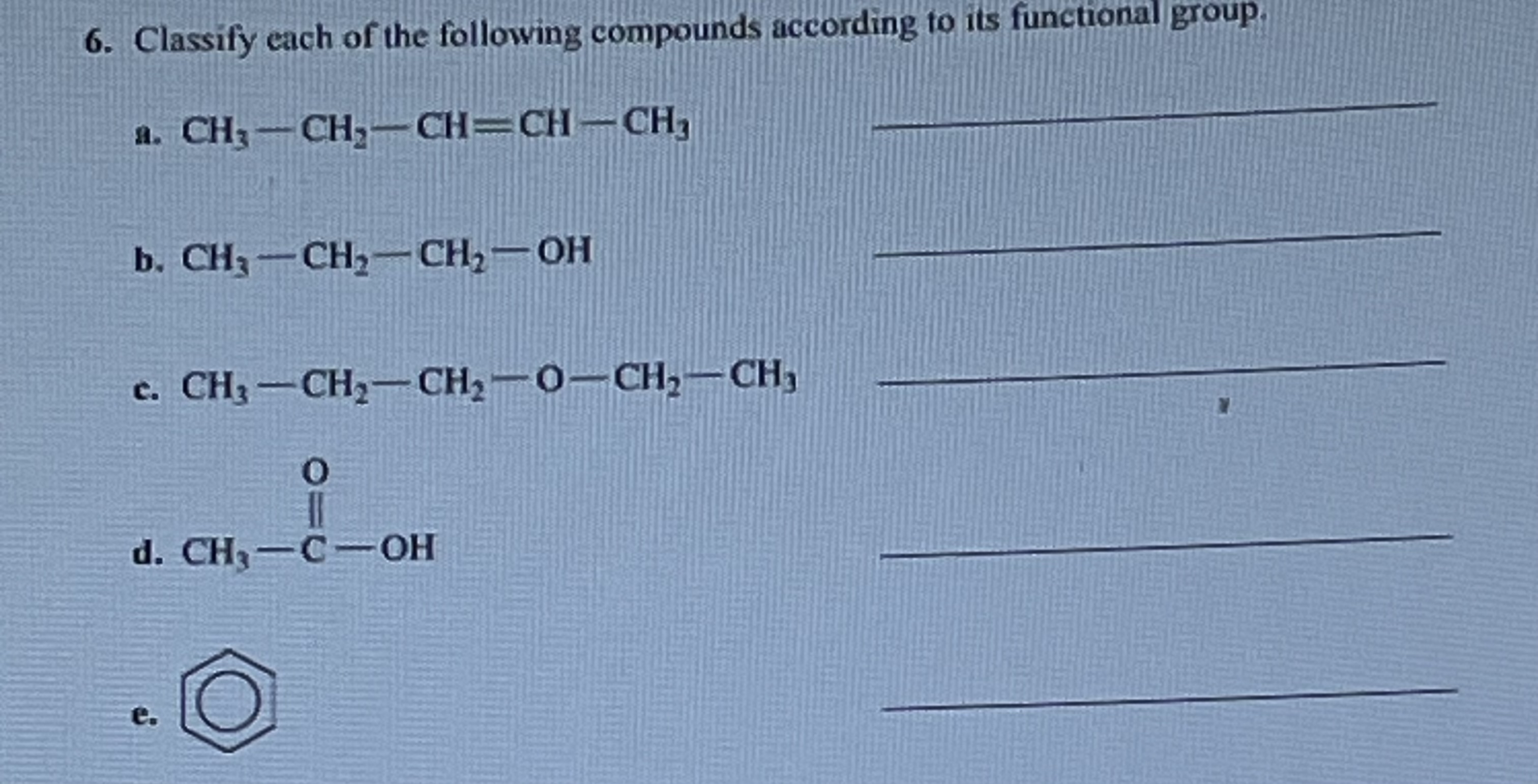 Solved Classify each of the following compounds according to | Chegg.com