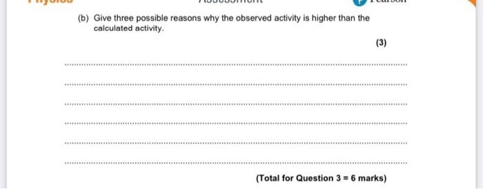 Solved 3 A pure radioactive substance is placed in a | Chegg.com
